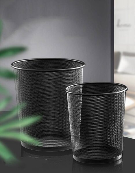 Bán thùng rác lưới tròn văn phòng không nắp bằng thép sơn tĩnh điện