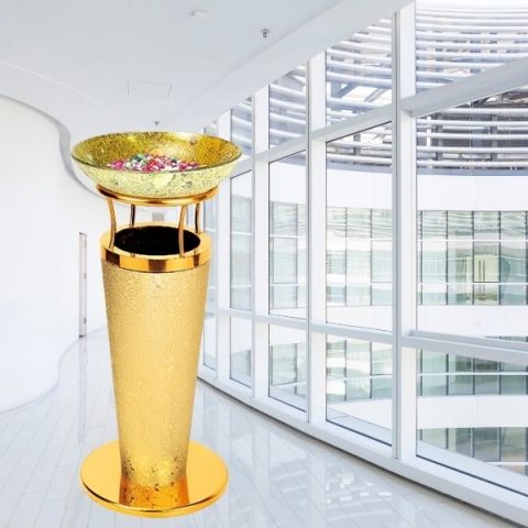 Báo giá thùng rác inox bọc giả da khay đá thủy tinh cao cấp